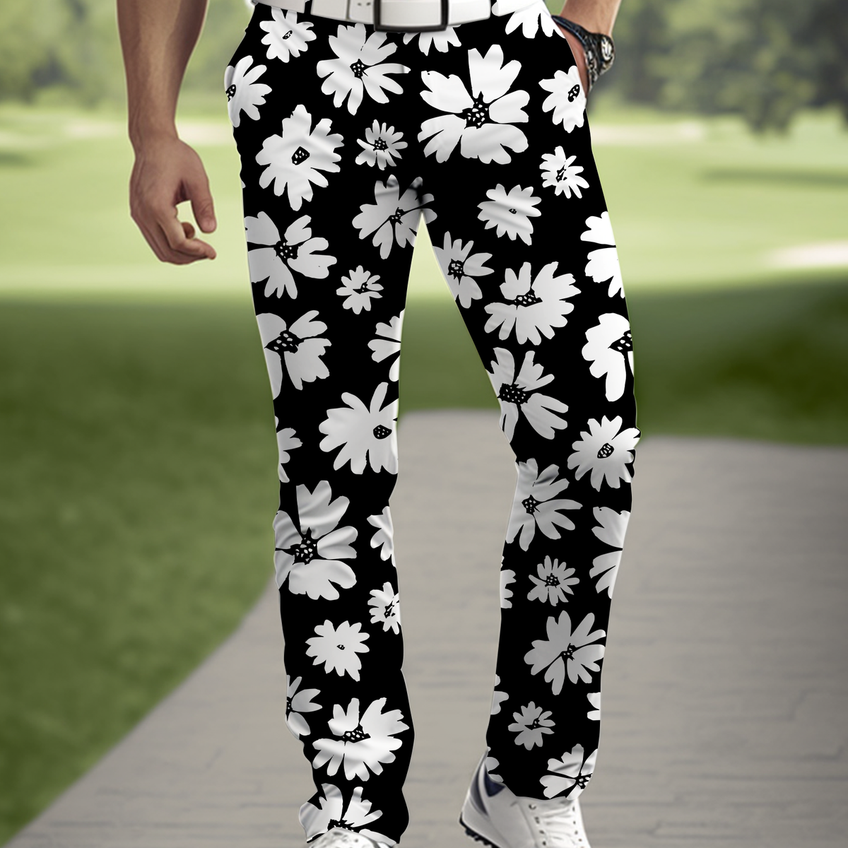 Zebra Daisy Pants – Fore Aces