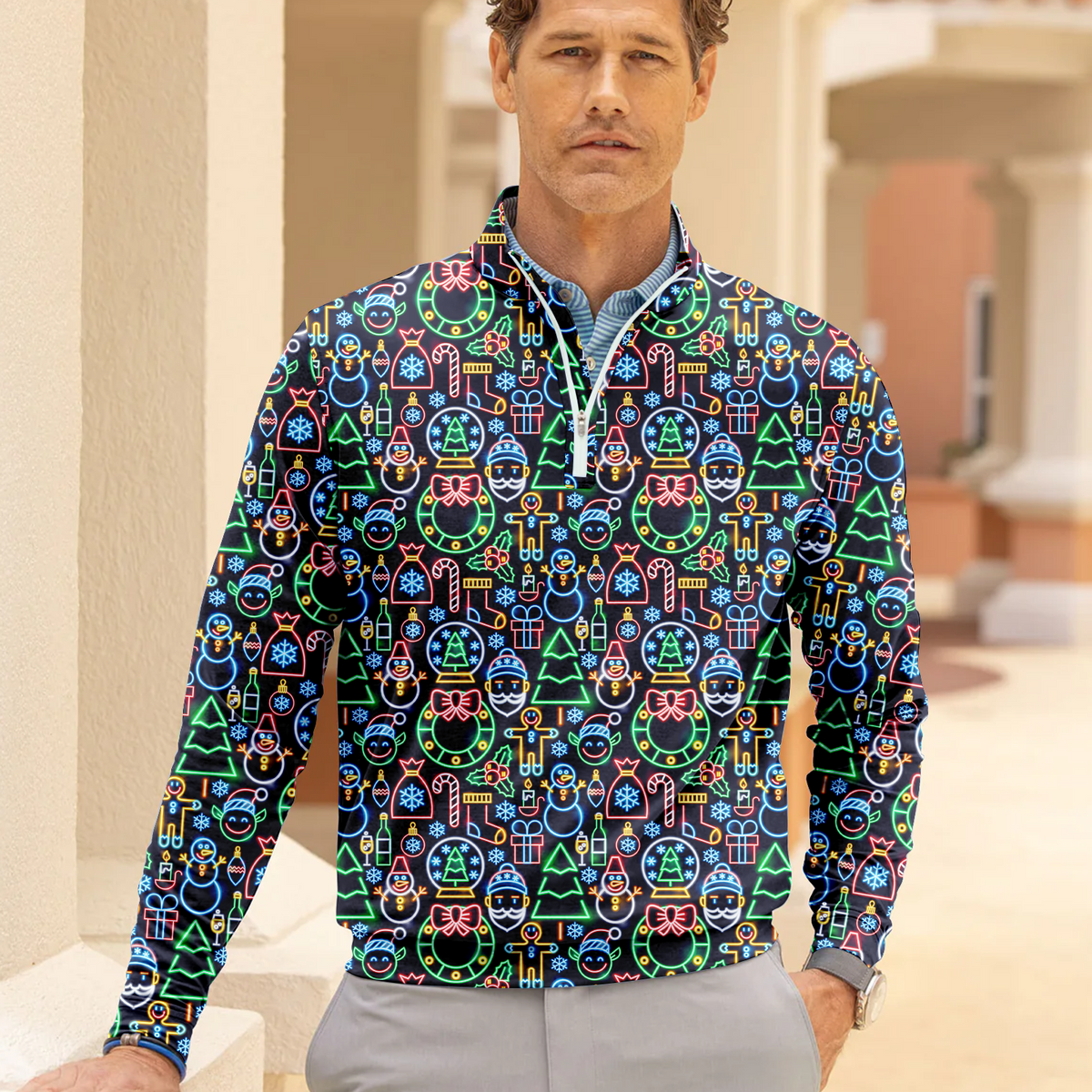 Neon Christmas Quarter-Zip – Fore Aces