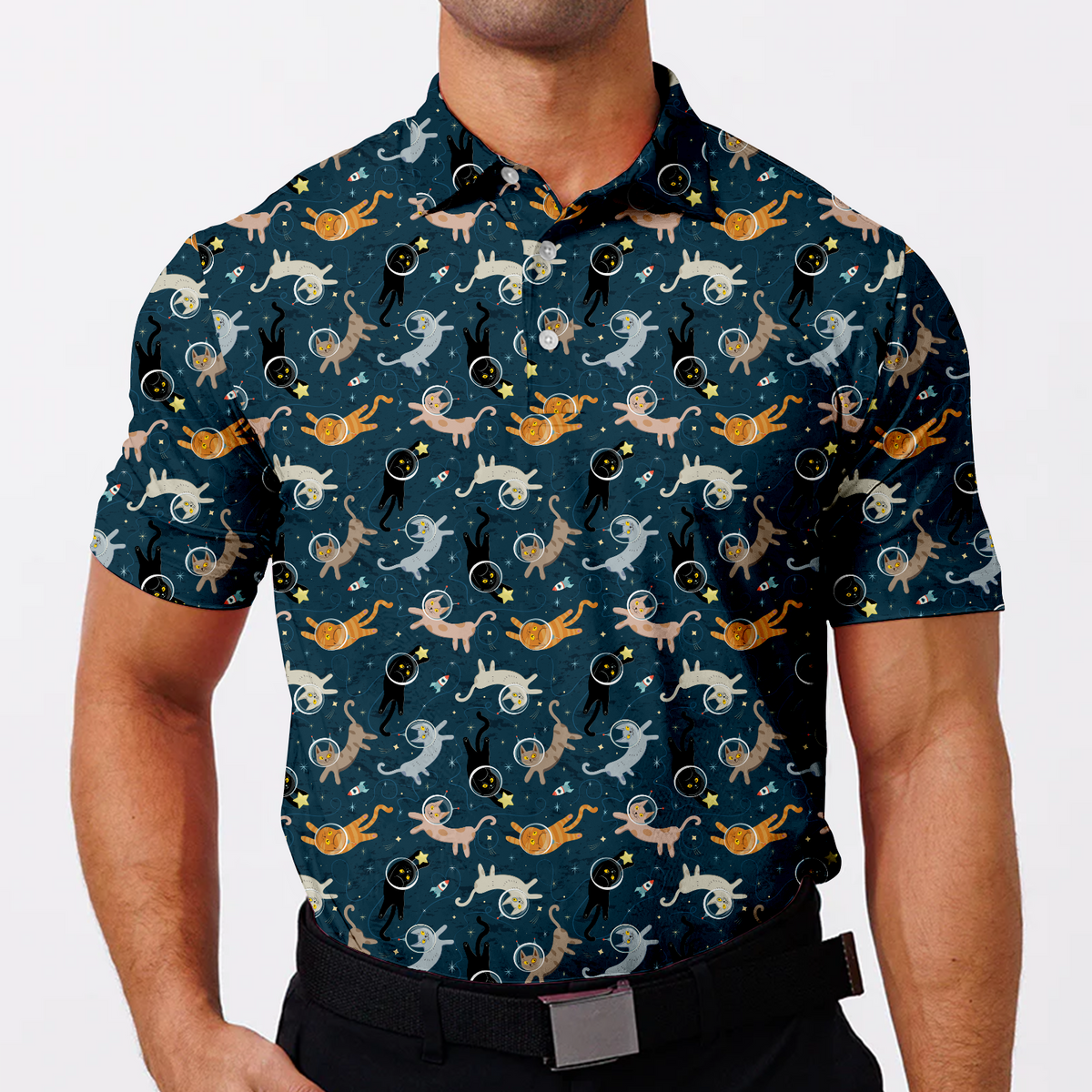 Outer Space Cats Polo – Fore Aces